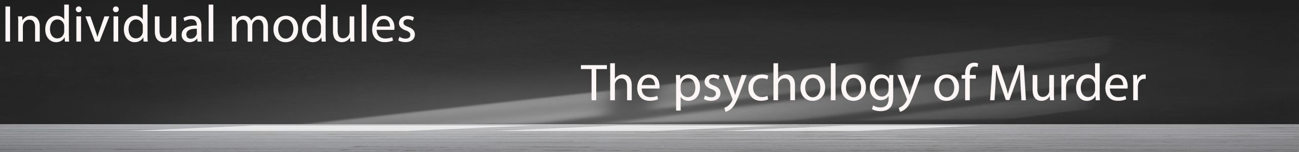 The psychology of murder course - CrimePsych
